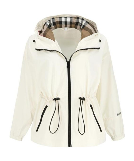 BURBERRY Burberry Lightweight Zip-Up Jacket with Drawstring Details